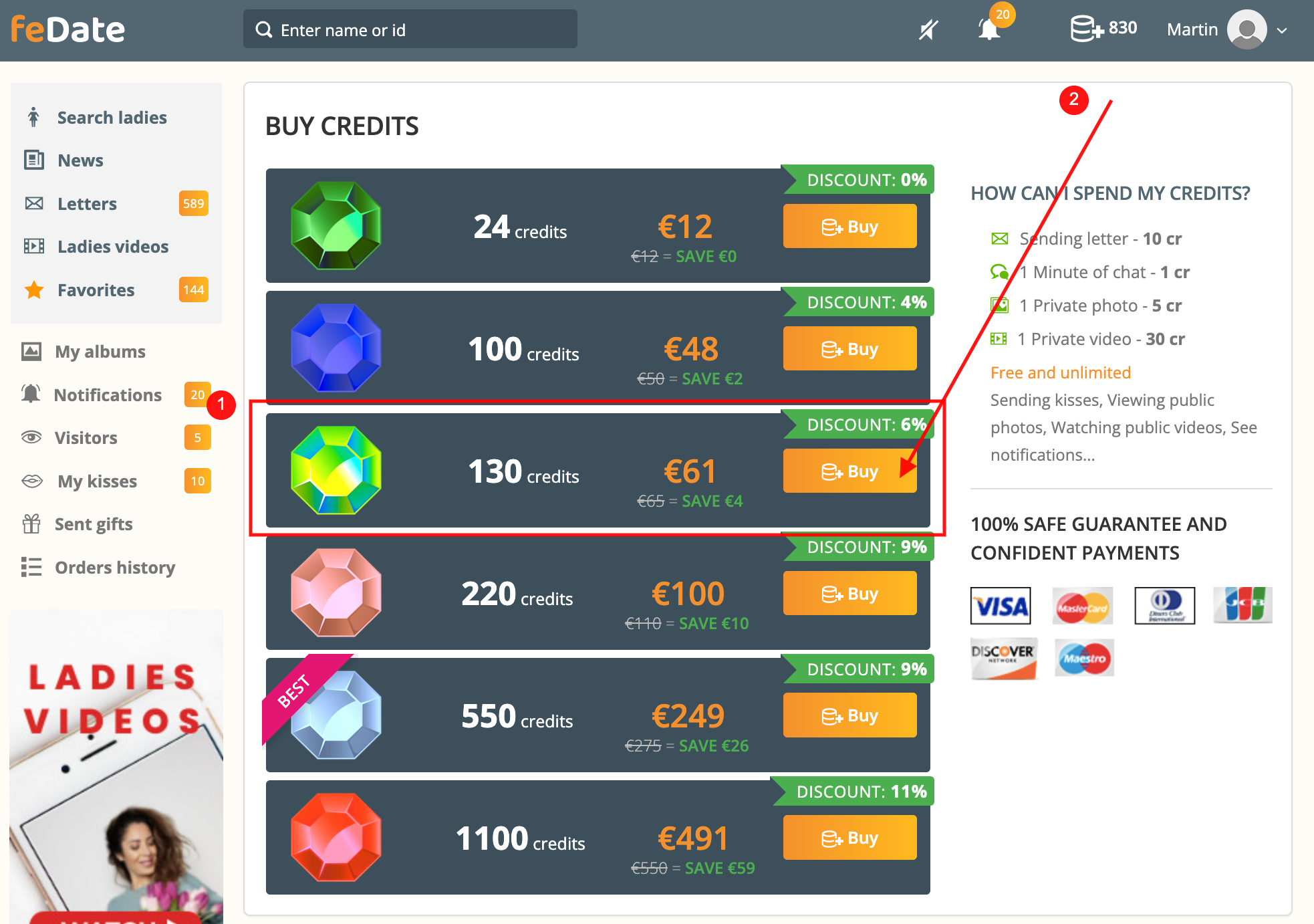 How to buy credits – FAQ & Help