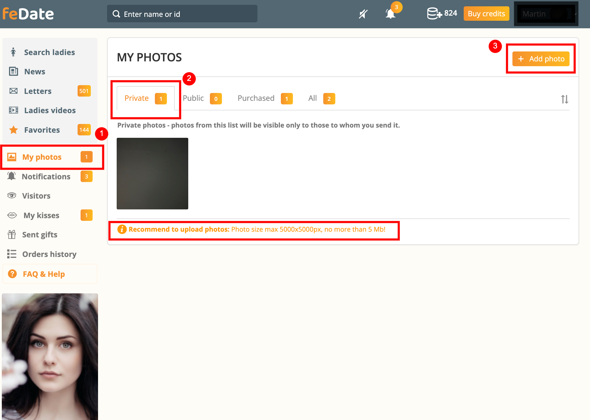My photos – FAQ & Help